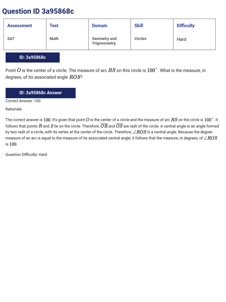 SAT Prep Geometry & Trig | PDF | Circle | Triangle