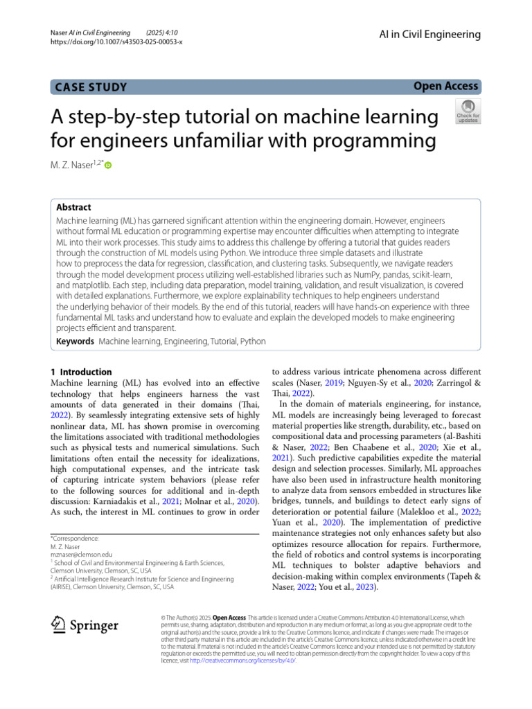 A Step-By-step Tutorial On Machine Learning For Engineers | PDF | Machine Learning | Cluster ...