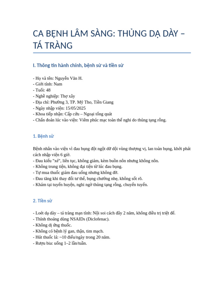 CA Benh Thung Da Day Ta Trang Khong Duong Ke | PDF