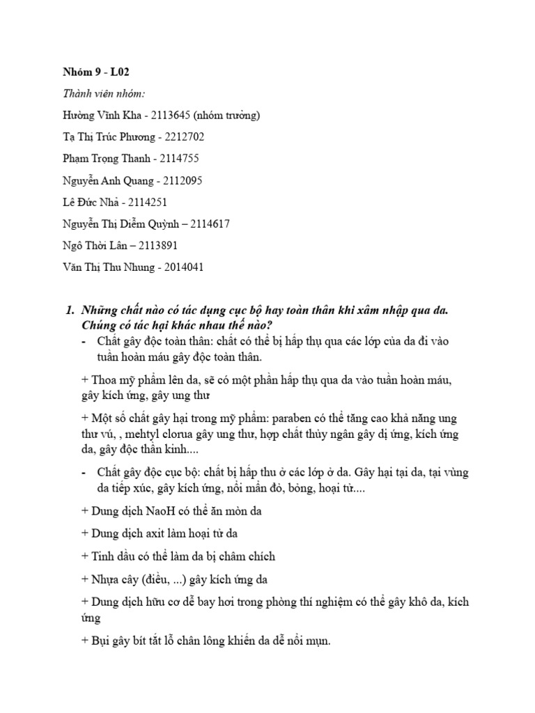 BT Nhóm Trên L P - Buoi6 - DocChatHoc - L02 | PDF