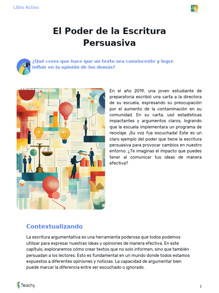 Elementos Clave de la Escritura Argumentativa | PDF | Argumento ...