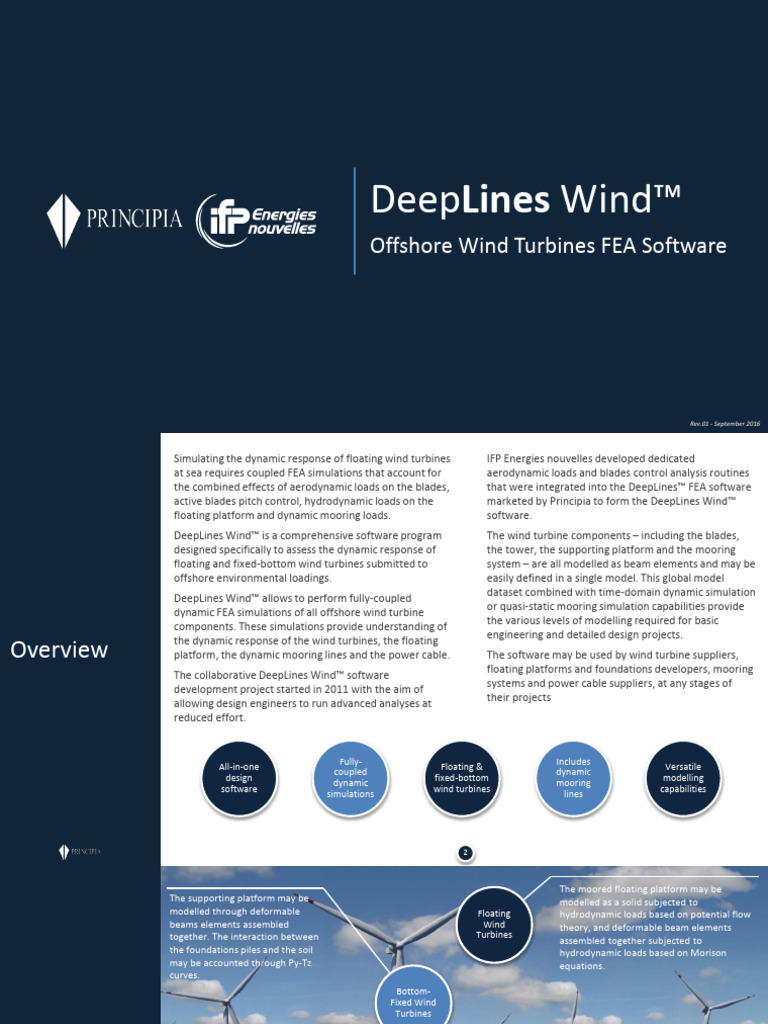 DeepLines Wind™ Software Overview | PDF | Wind Turbine | Beam (Structure)