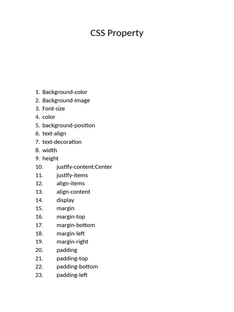CSS Properties | PDF