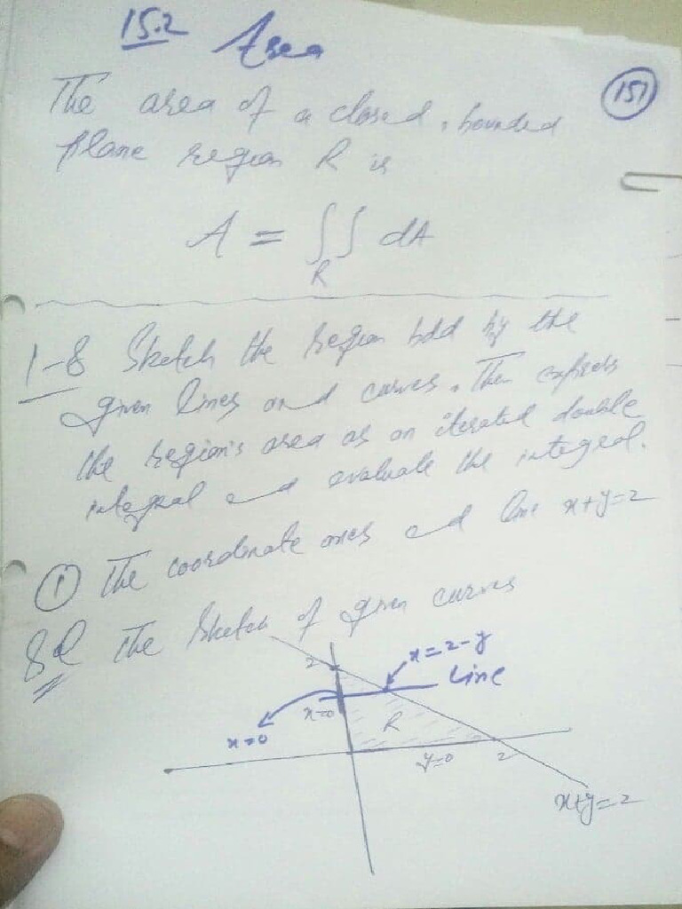 Lecture-Notes-12-Ex-15.2 (Handwritten) - Area in Double Integrals | PDF
