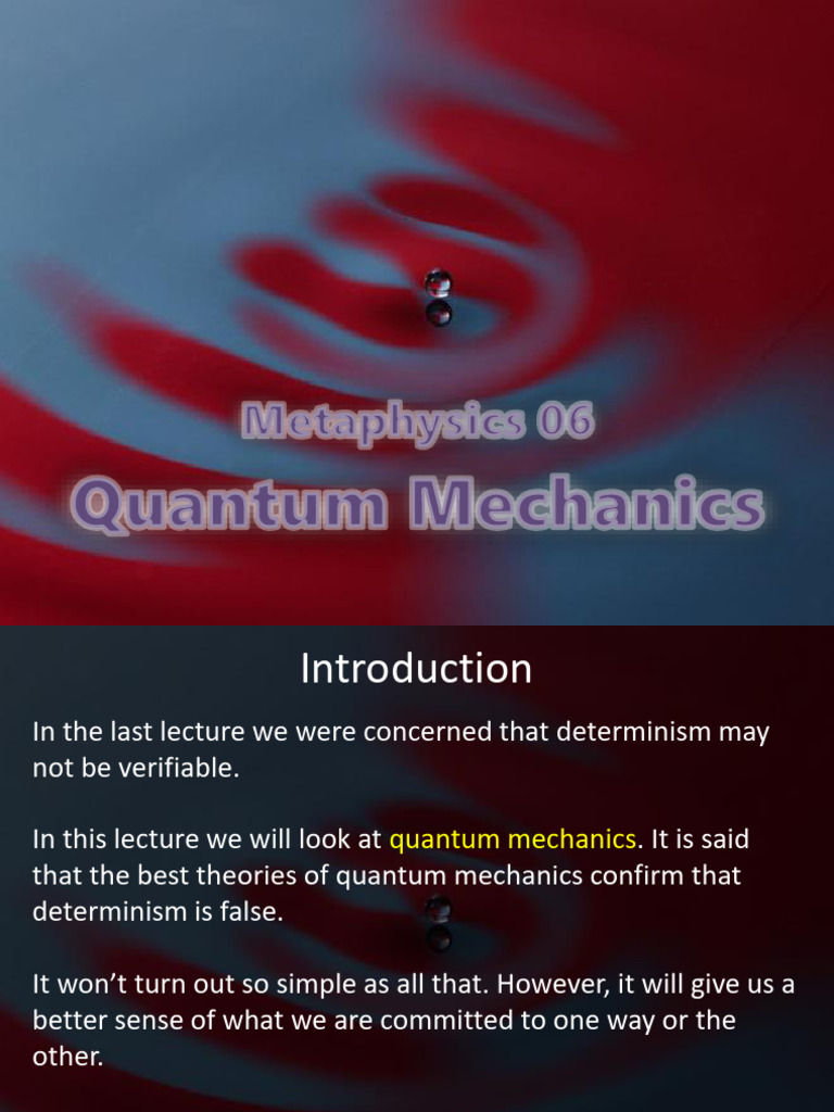 06 Quantum Mechanics | PDF | Quantum Mechanics | Spin (Physics)