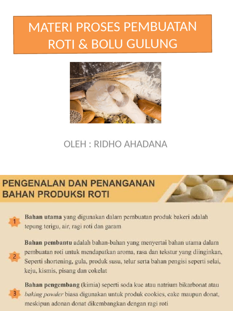 Materi Proses Pembuatan Roti | PDF