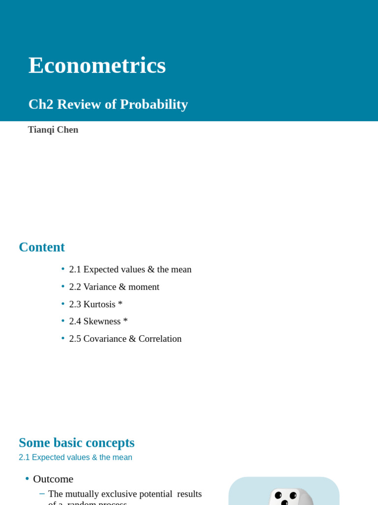 Chapter 2 Review of Probability | PDF | Expected Value | Probability Distribution