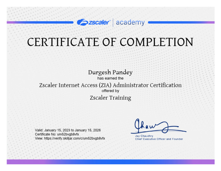 Zscaler ZIA Certificate | PDF
