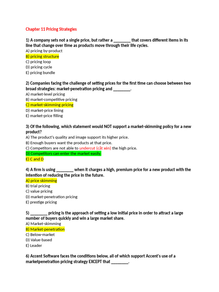 Chapter 11 Pricing Strategies | PDF | Pricing | Discounts And Allowances