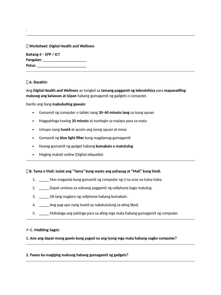 Digital Health and Wellness | PDF