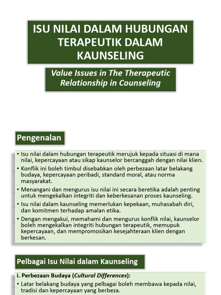Bab 3 Isu Nilai Dalam Kaunseling | PDF