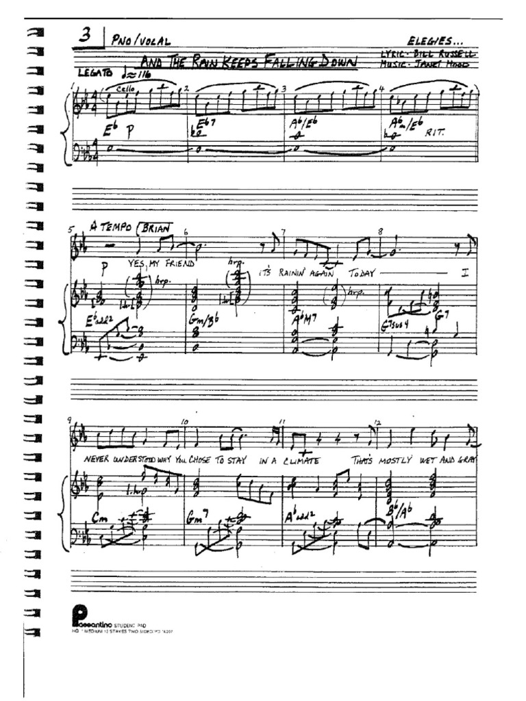 Rain Keep Falling Down Cut | PDF