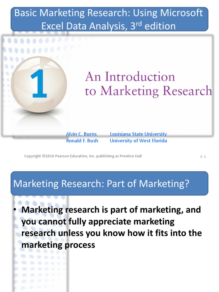 Basic Marketing Research: Using Microsoft Excel Data Analysis, 3 ...