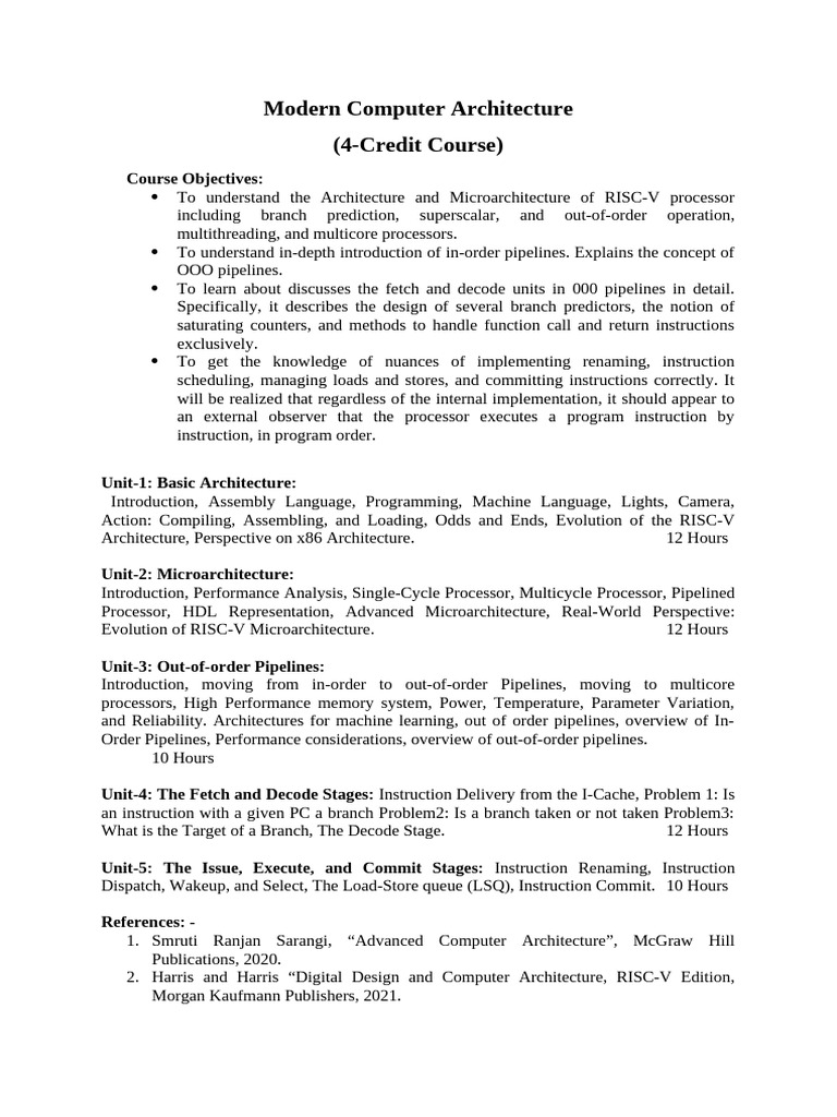 Modern Computer Architecture | PDF | Central Processing Unit | Computer ...
