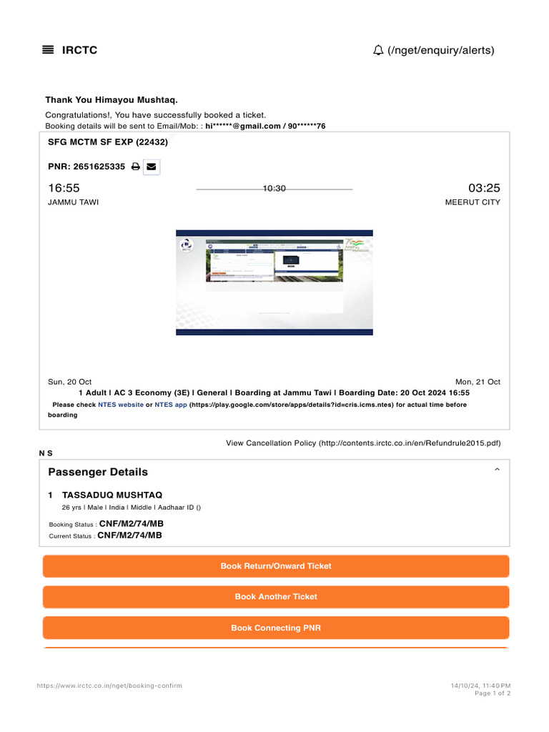 IRCTC Next Generation ETicketing System | PDF | Service Industries ...