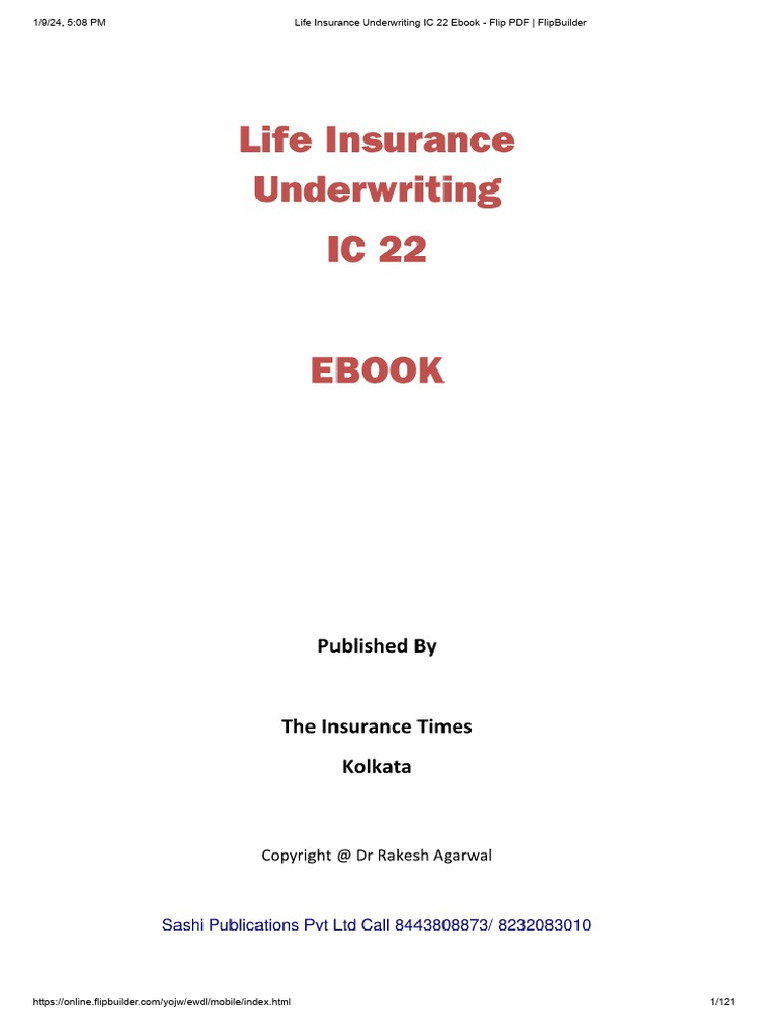 Life Insurance Underwriting IC 22 Ebook - Flip PDF - FlipBuilder | PDF ...