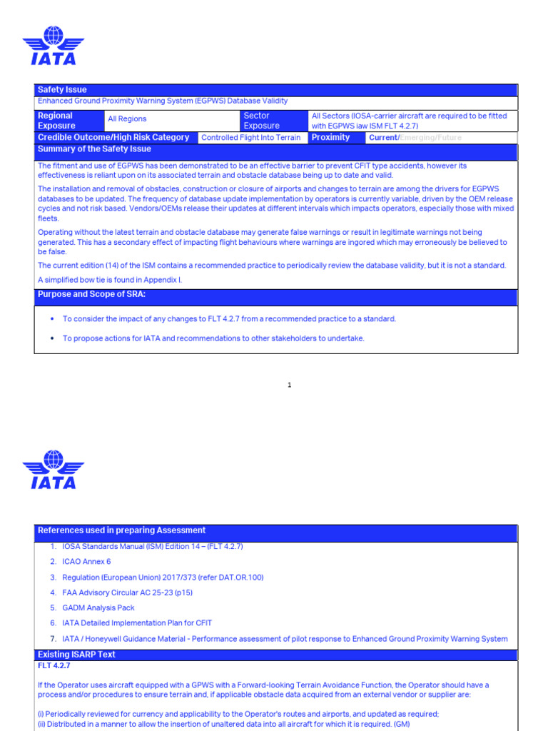 EGPWS Database Validity and Safety Risks | PDF | Transport Safety ...
