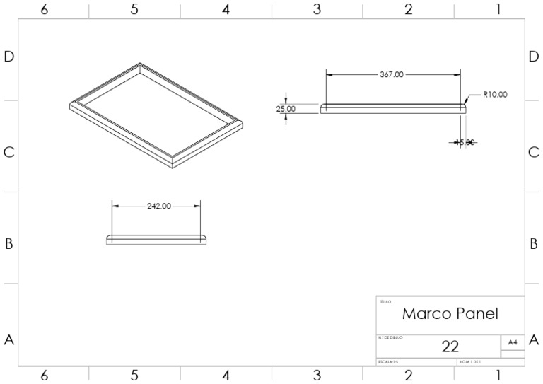 Diseño de Marco Panel A4 1:5 | PDF