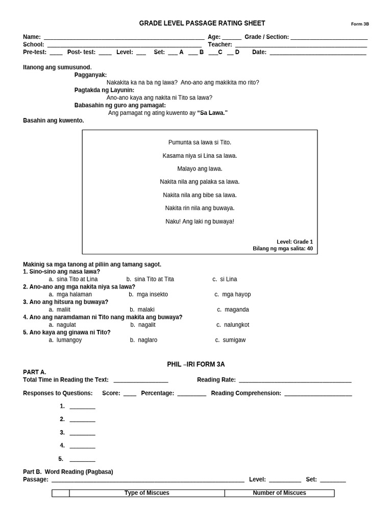 Set B Grade 1 | PDF