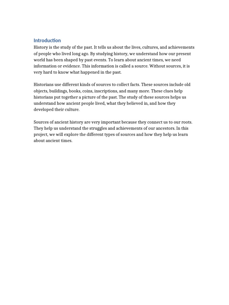 Sources of Ancient History Explained | PDF