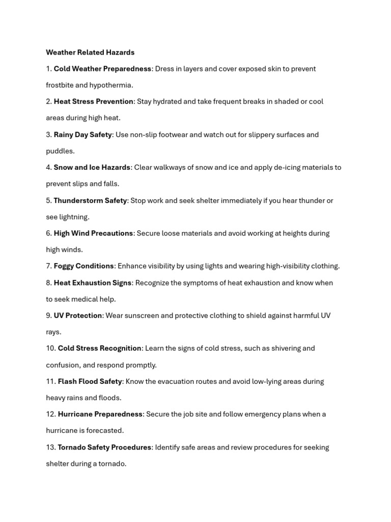 Essential Weather Safety Tips | PDF