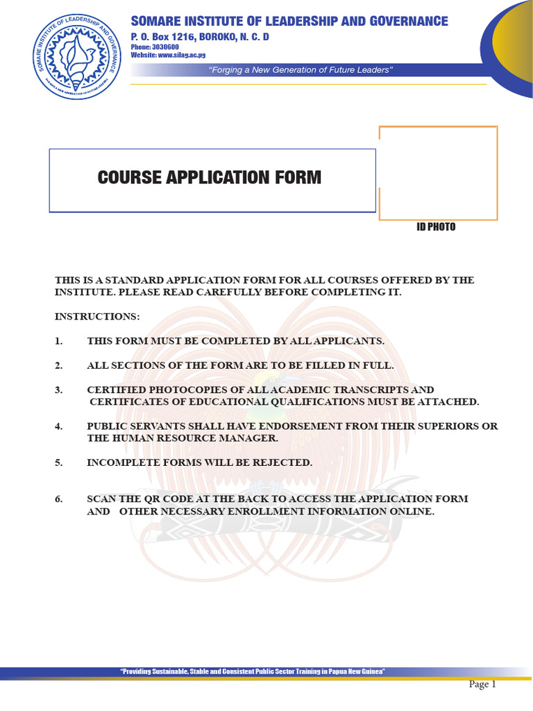 SILAG 2025 Application Form 1 | PDF