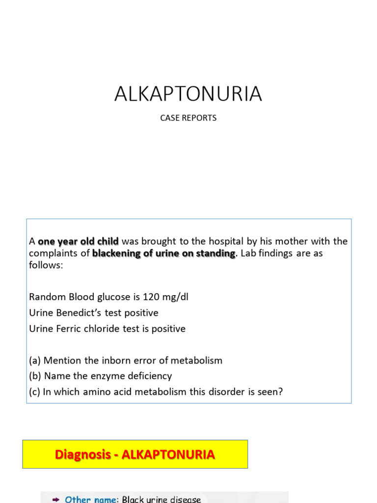 Alkaptonuria 1 | PDF