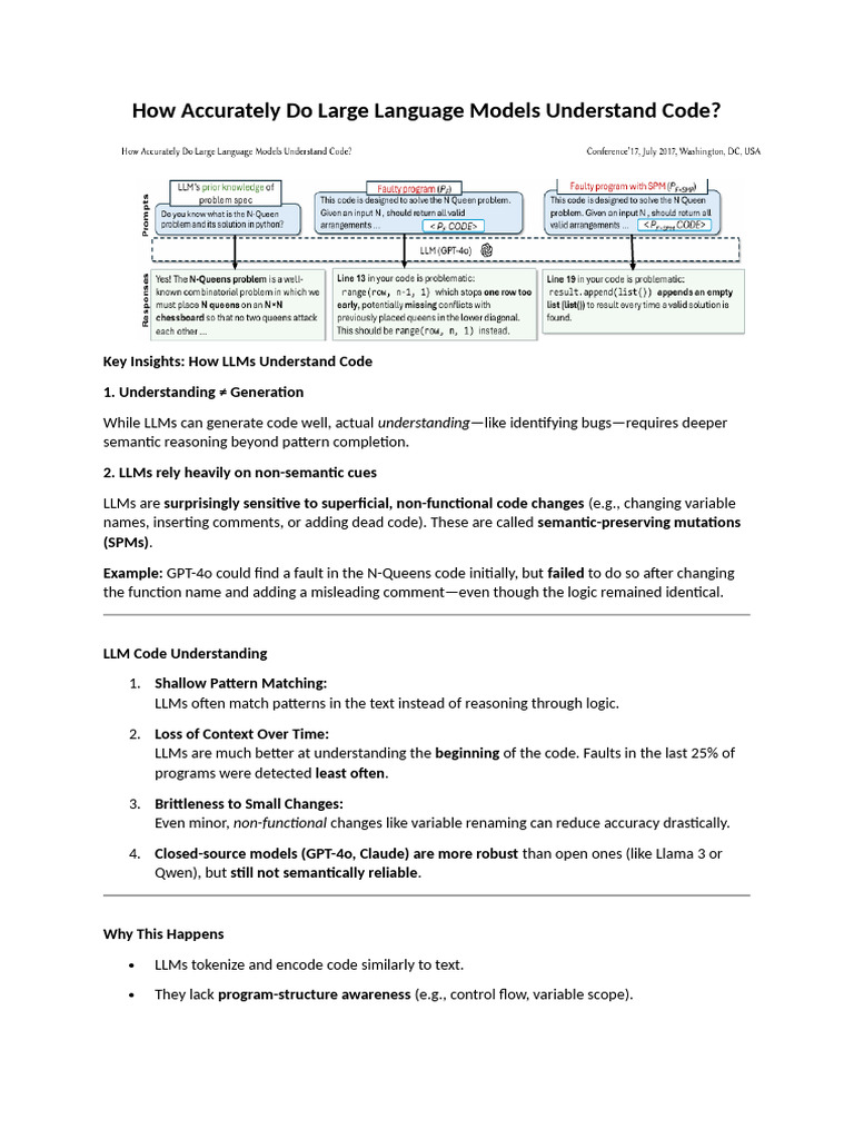 Research - How LLM Understand The Code | PDF | Cognitive Science ...