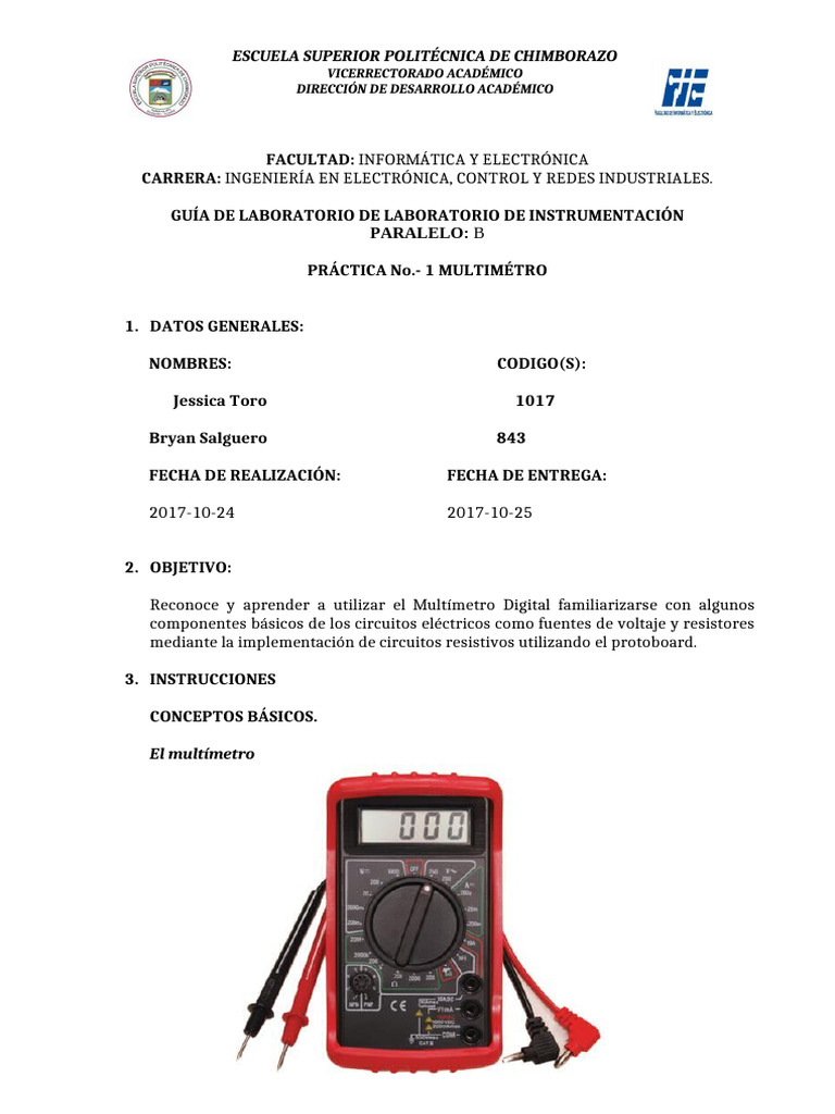 Laboratorio Practica 1b | PDF | Resistor | voltaje
