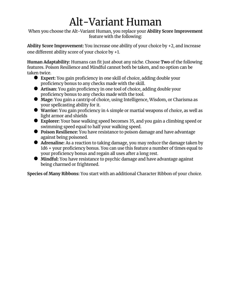 Alt Variant Human | PDF