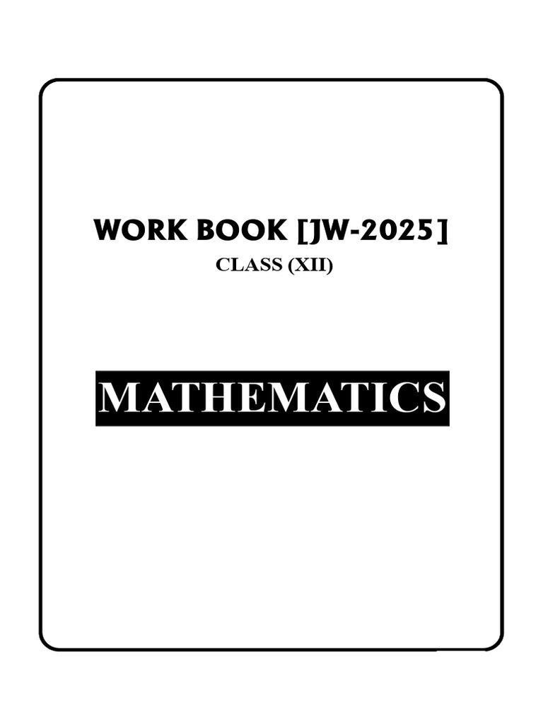 Mathematics (Work Book) (D) | PDF | Set (Mathematics) | Function ...