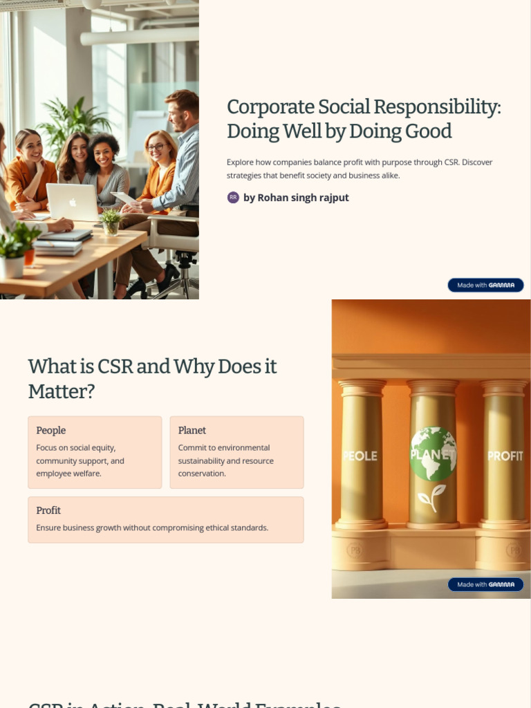 Corporate Social Responsibility Doing Well by Doing Good | PDF