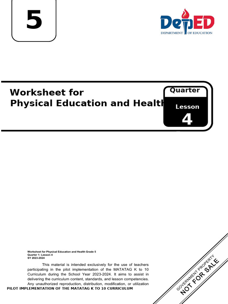 G5Q1W3 LAS PE & HEALTH (DepEd) | PDF | Physical Education | Stress ...