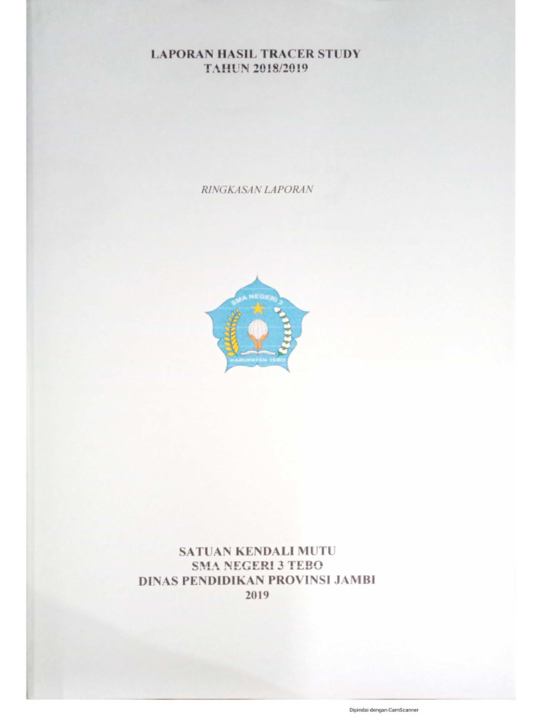 Laporan Hasil Tracer Study Tahun 2018-2019 | PDF