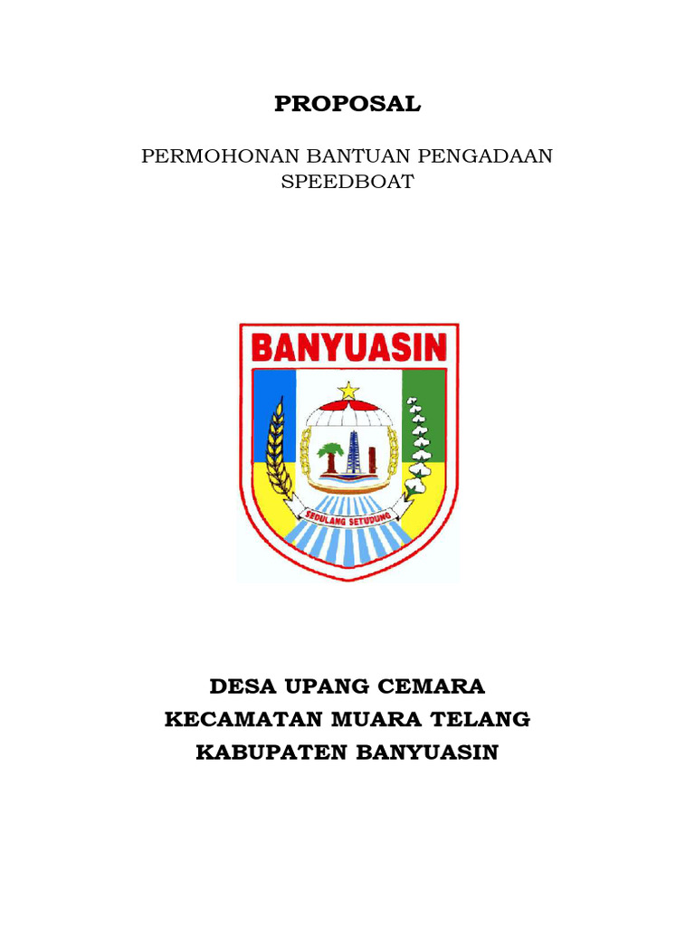 Proposal Pengadaan Speddboat | PDF