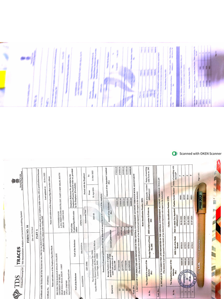 Form 16 Satvinder Maam | PDF