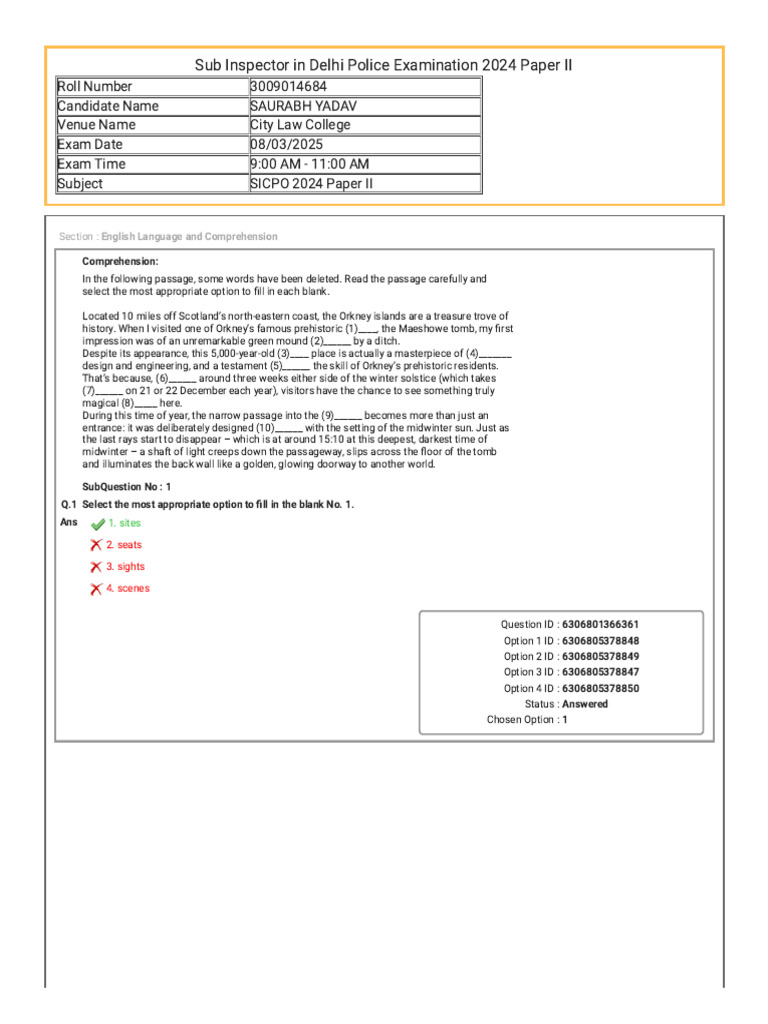 Cpo Mains Answer Key | PDF | Aviation