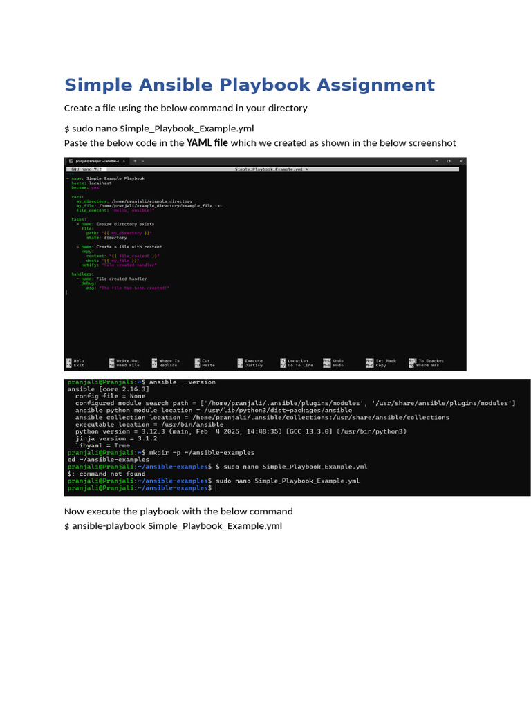 Simple Ansible Playbook Guide | PDF | World Wide Web | Internet & Web