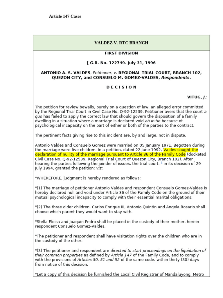 Article 147 Cases | PDF | Annulment | Lawsuit
