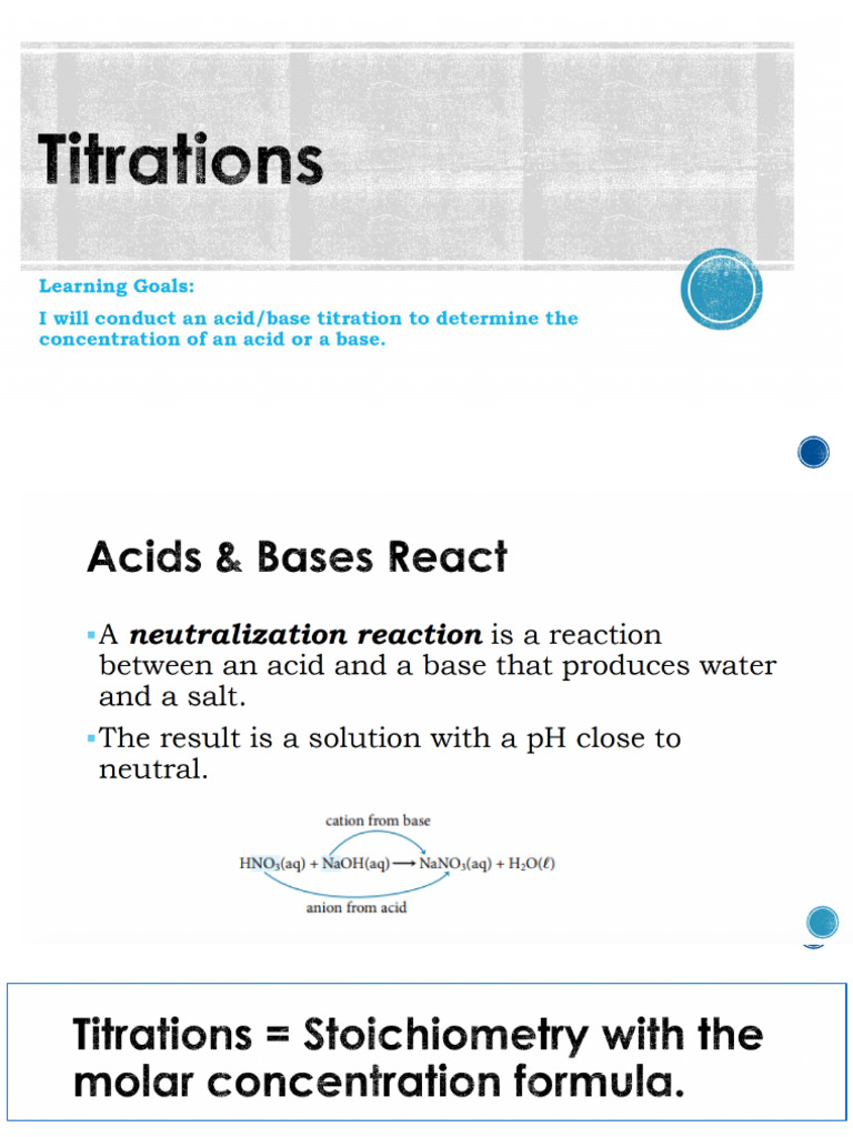 13 Titration Lesson | PDF | Titration | Chemistry