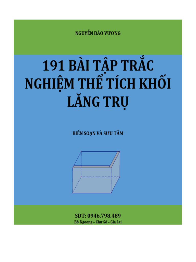191 Bai Tap Trac Nghiem The Tich Khoi Lang Tru | PDF