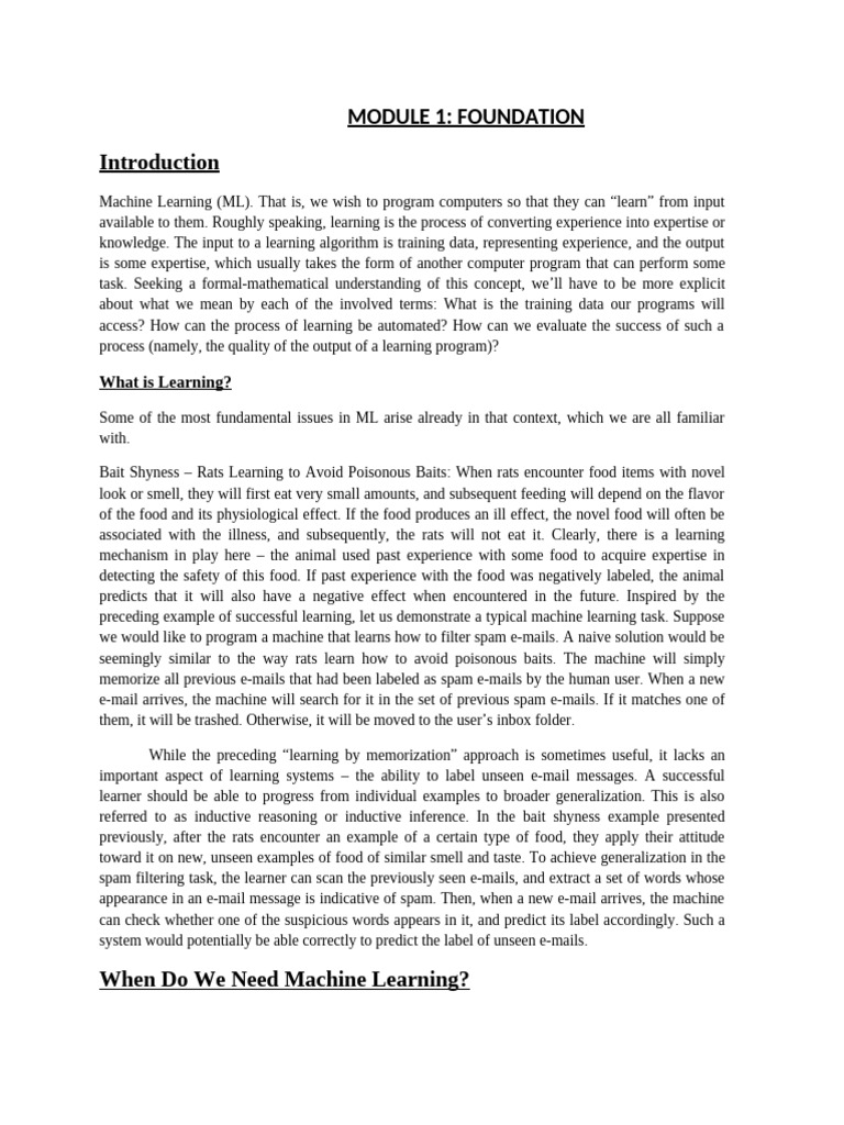 Mlfmodule 1 | PDF | Machine Learning | Mathematical Optimization