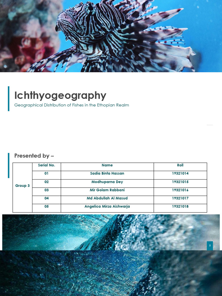 Marine Fish Diversity and Systematic Presentation - Ichthyogeography in ...