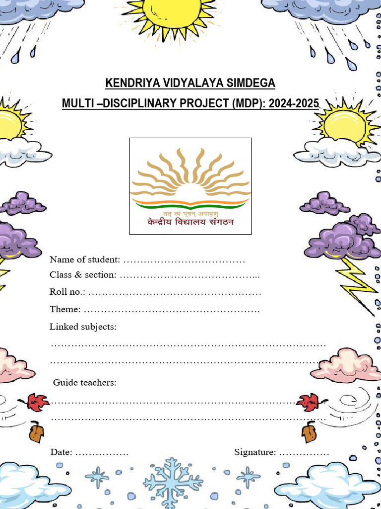 MDP Project on Water for Class 5 | PDF