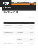 List of Officers en | PDF | Government Of India