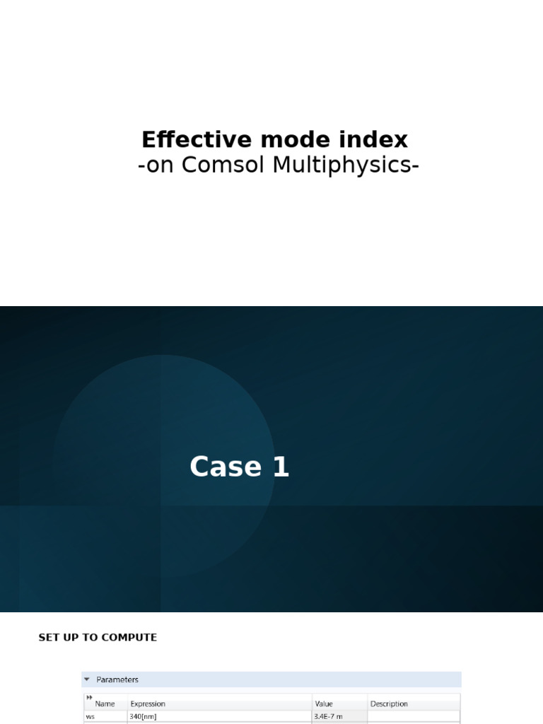 Effective Mode Index - Comsol | PDF