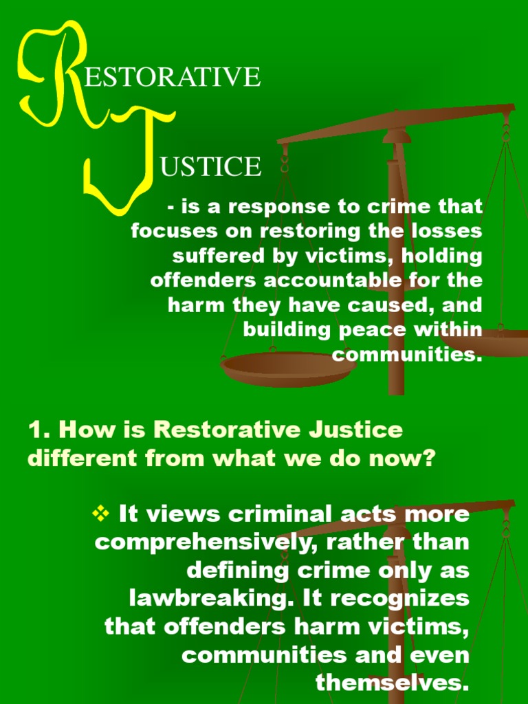 Understanding Restorative Justice Principles | PDF | Restorative ...