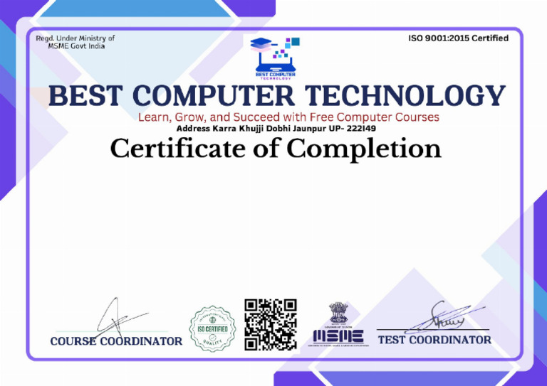 Certificate PHP | PDF