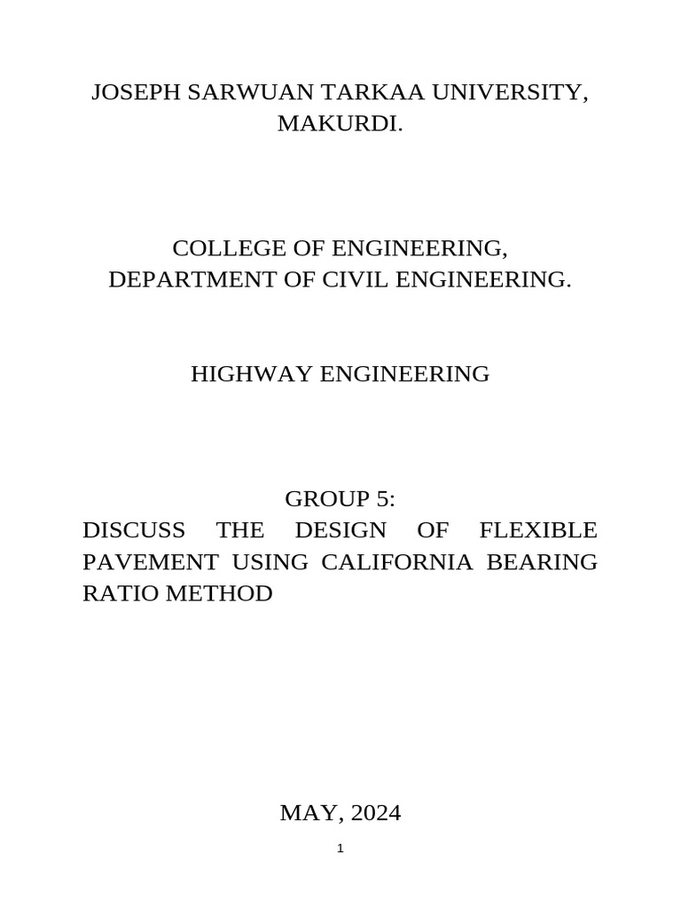 Design of Flexible Pavement Using CBR Method | PDF | Road Surface ...