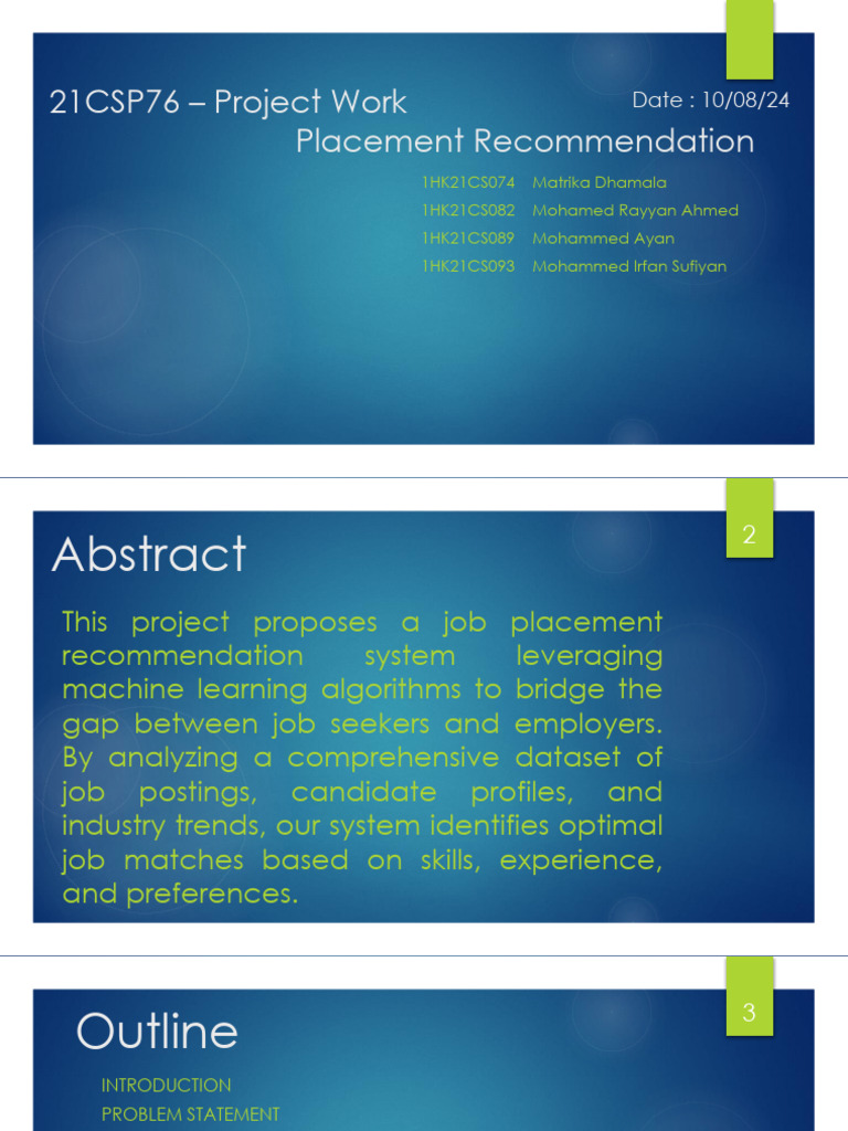 Placement Recommendation | PDF | Résumé | Data